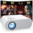 AUOSHI Native 1080P Full HD Bluetooth Projector with Speaker Movie ...