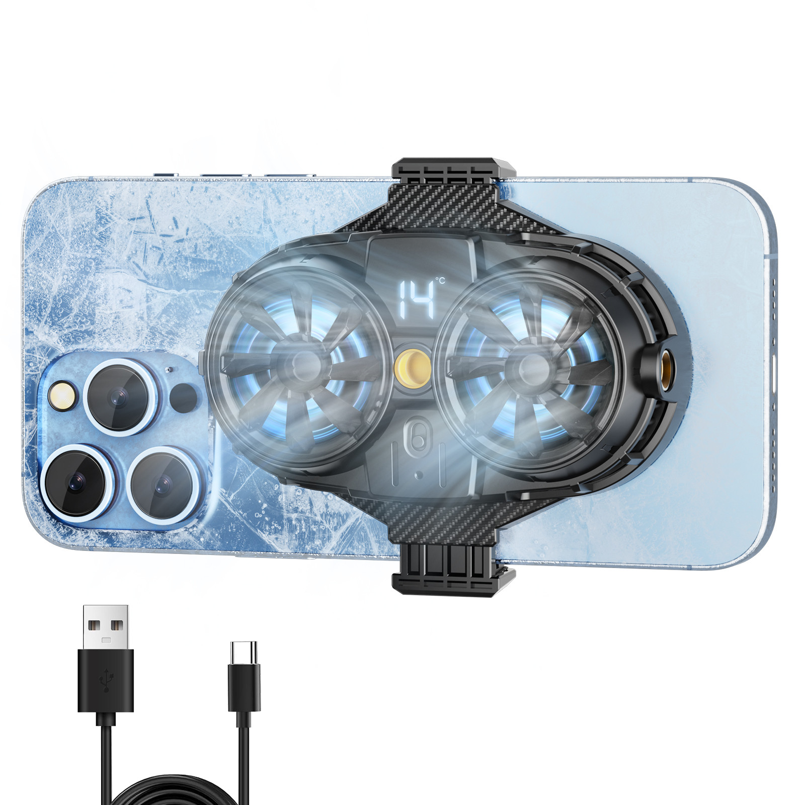 Mini Fan for iPhone, Simyoung Portable Cooling Fan for iphone ipad IOS ...