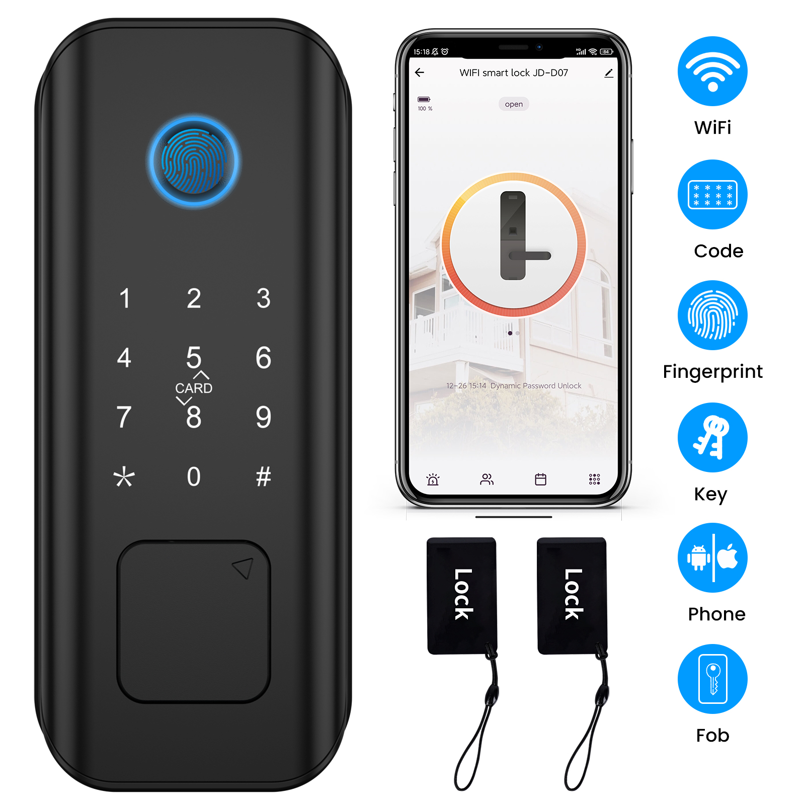 Level C-E14U Smart Lock Bluetooth Replacement Deadbolt with App/Key ...