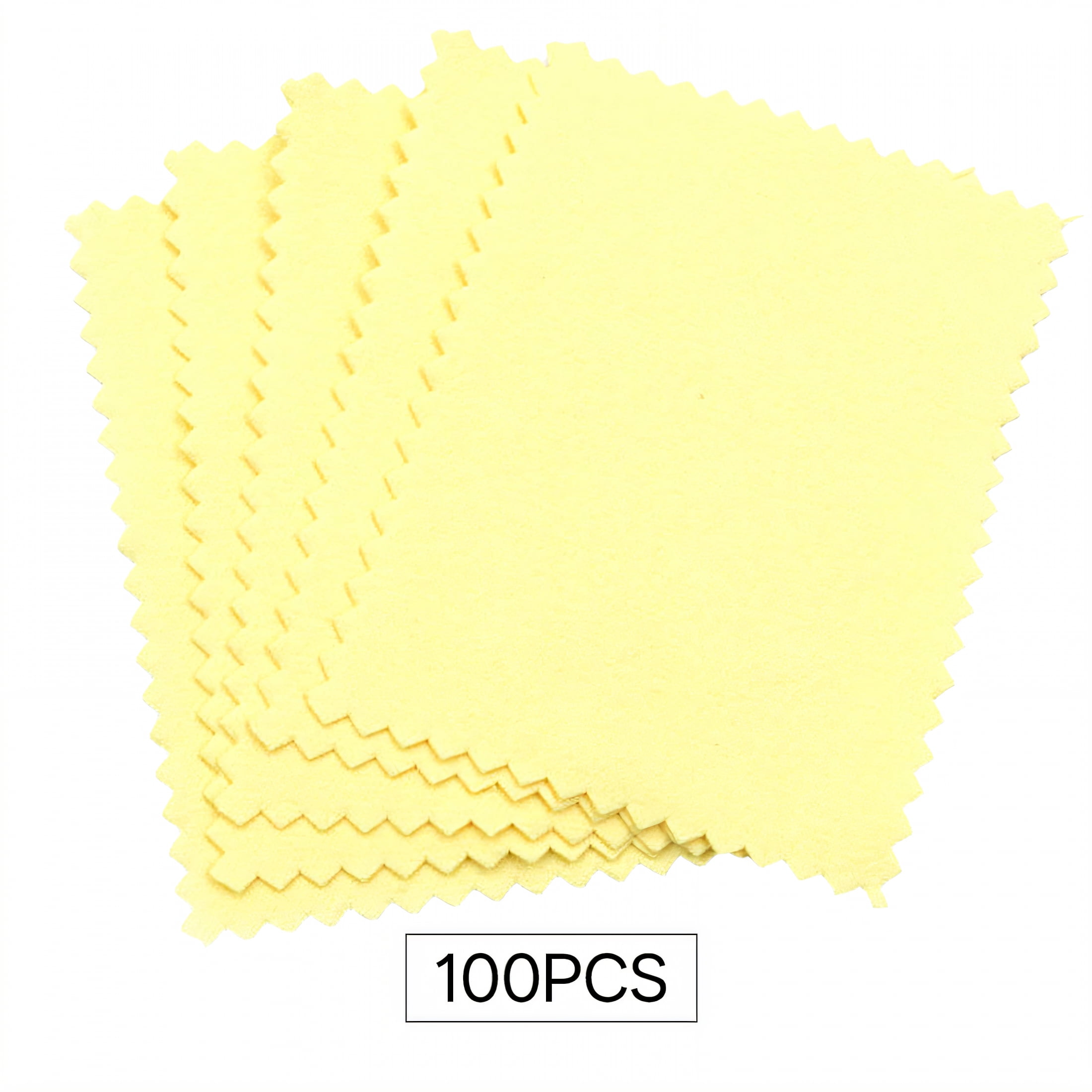 AUQ 100Pcs Silver Polishing Cloth,Fiber Material Jewelry Cleaning Cloth ...