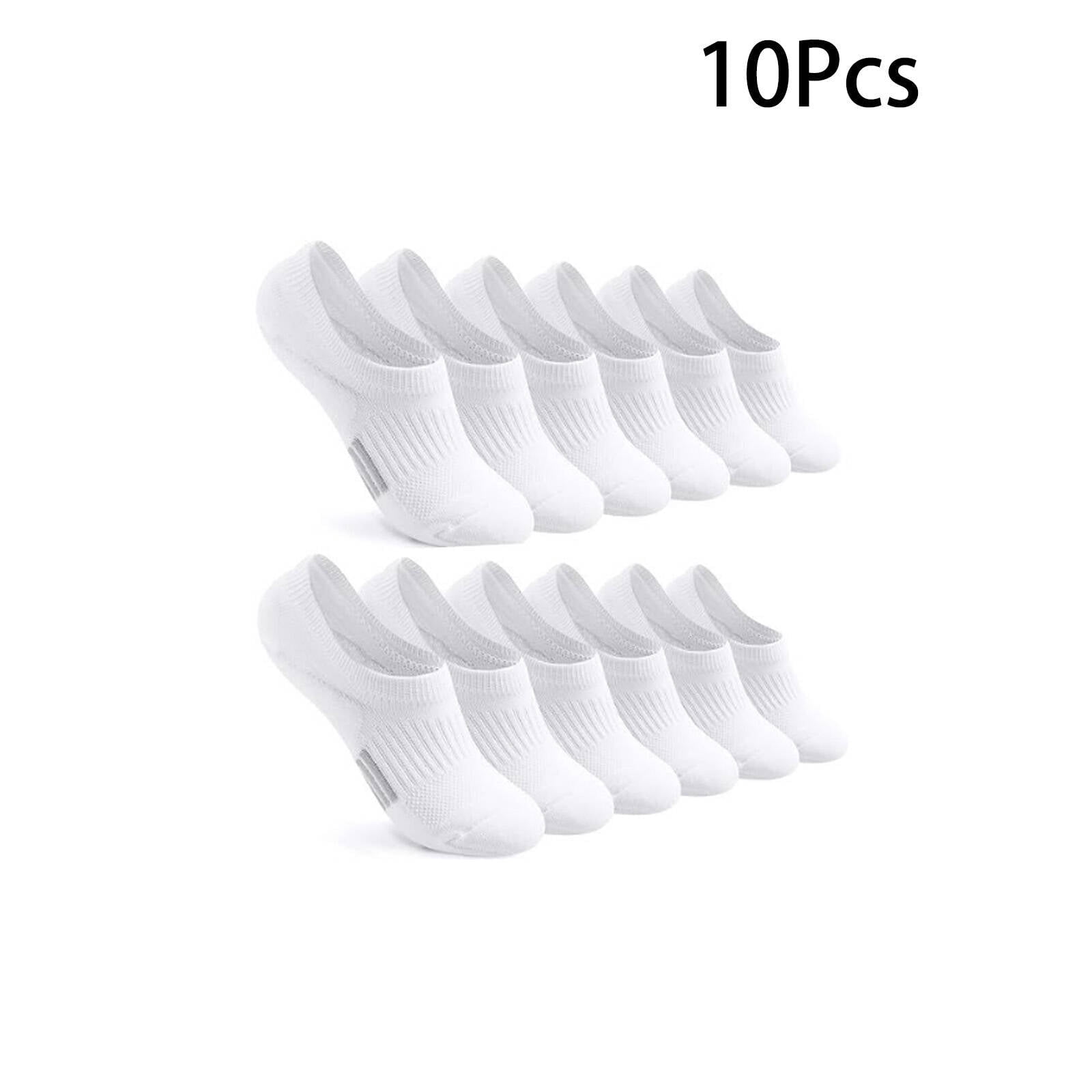 AUQ 10Pcs Crew Socks,Summer Cool & Breathable Womens Socks,Comfort Fit ...