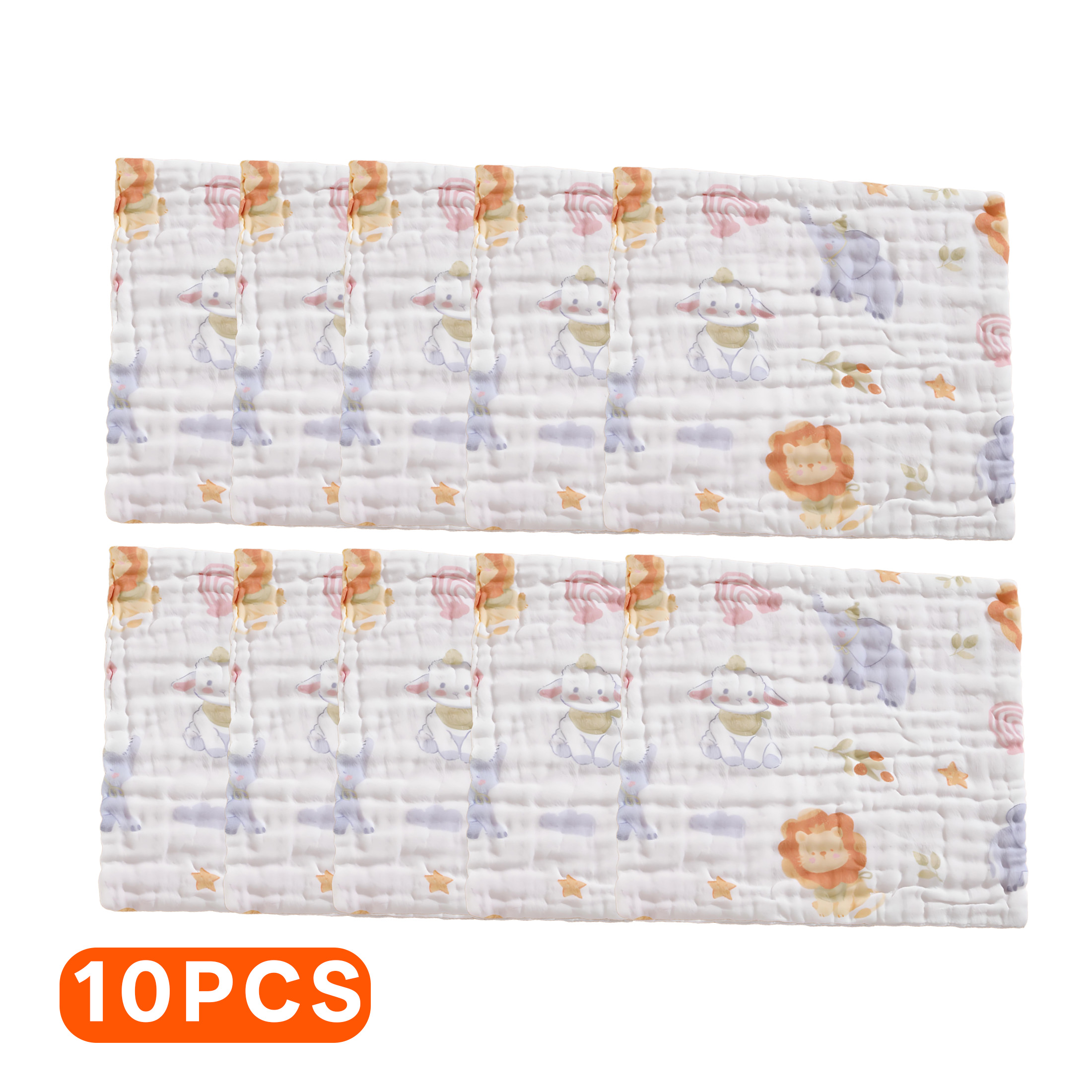 AUQ 10Pcs Wash Cloth,Lightweight Fast Dry Texture Face Towel,Even Neat ...