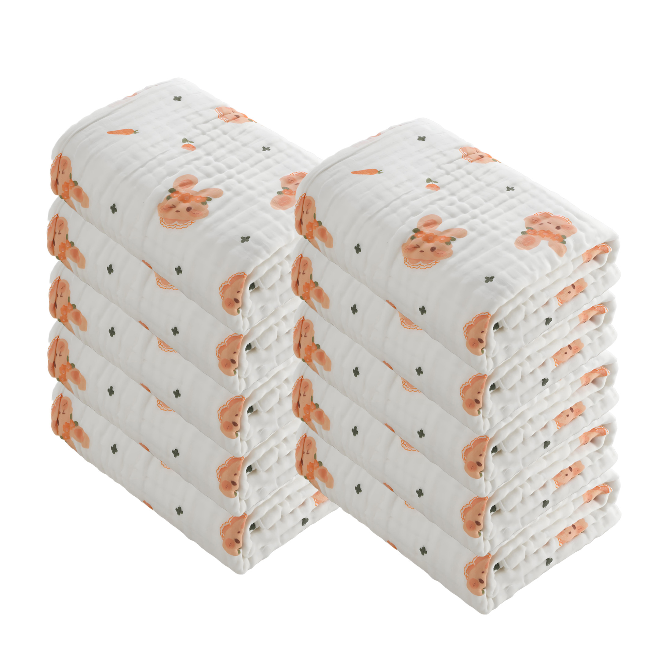 AUQ 10Pcs Wash Cloth,Smooth Absorbent Yarn Layer Face Cloths for ...