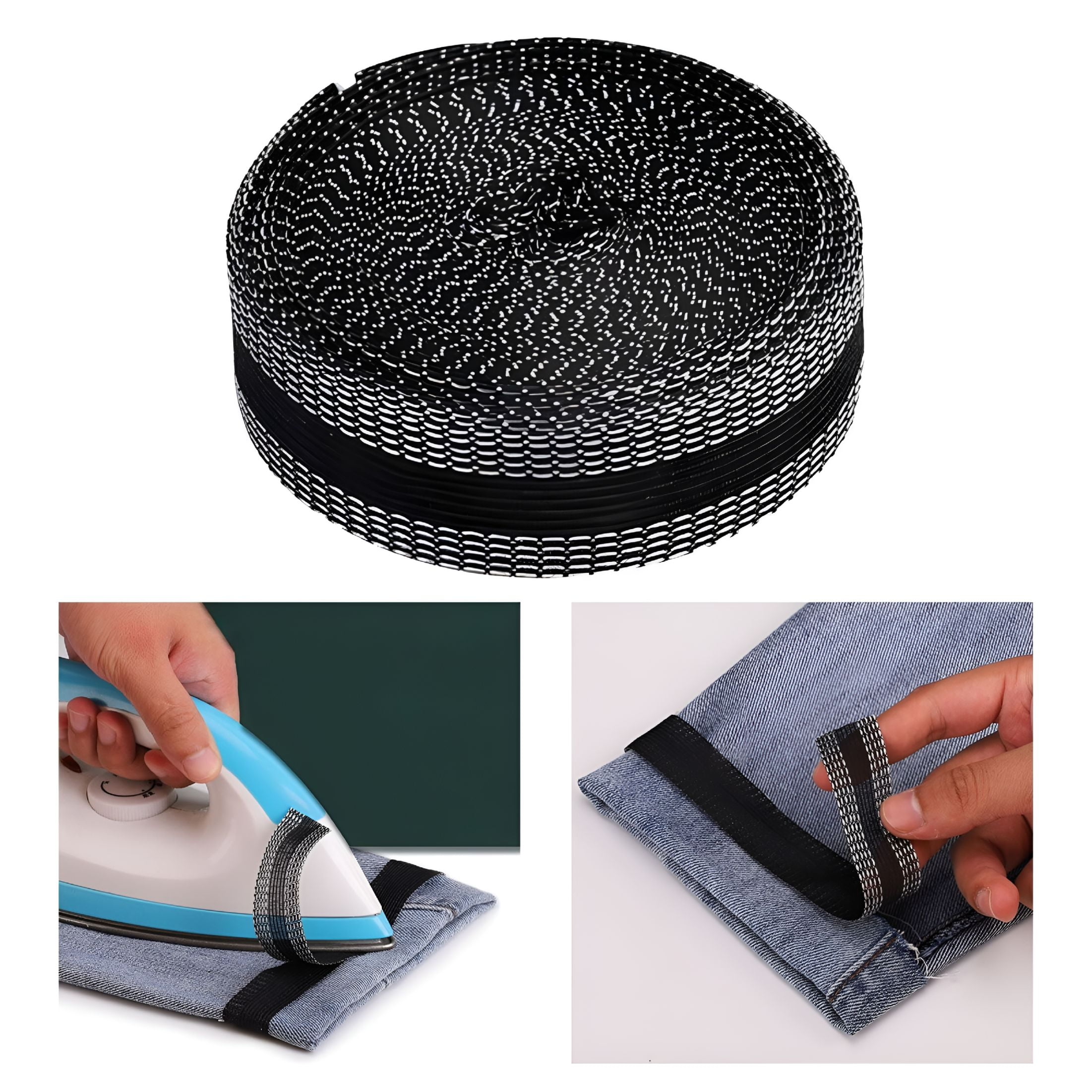 AUQ 11 Yards Trouser Edge Shortening Self Adhesive Tape Foot Pusher For ...
