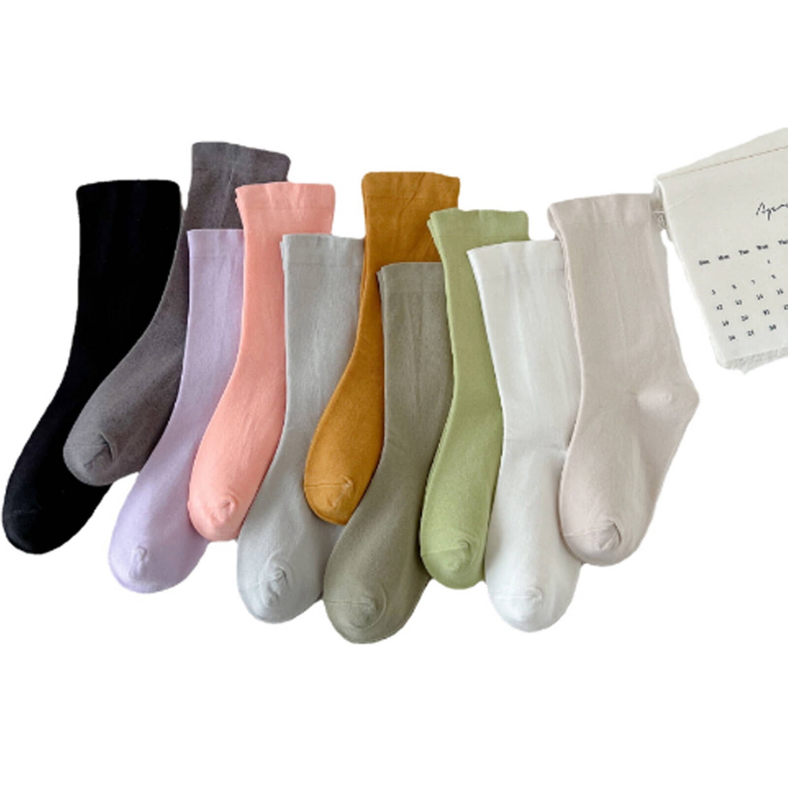 AUQ 11Pcs Socks for Women,100% Cotton Material Womens Socks,Fashionable ...