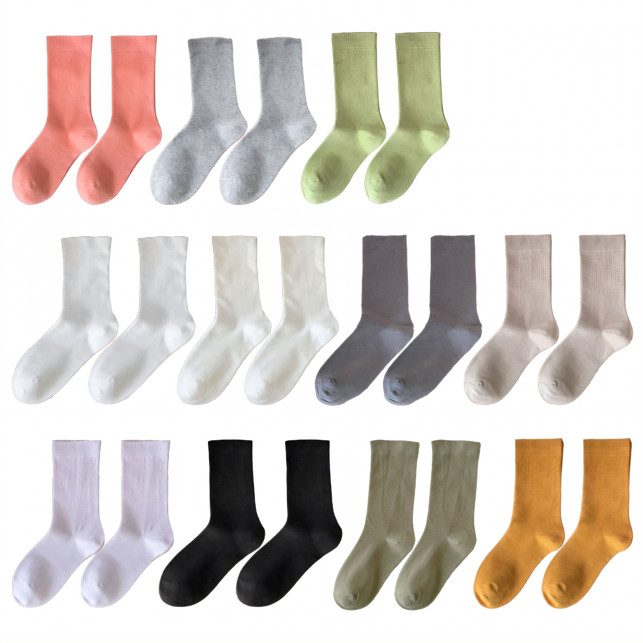 AUQ 11Pcs Socks for Women,100% Cotton Material Womens Socks,Fashionable ...