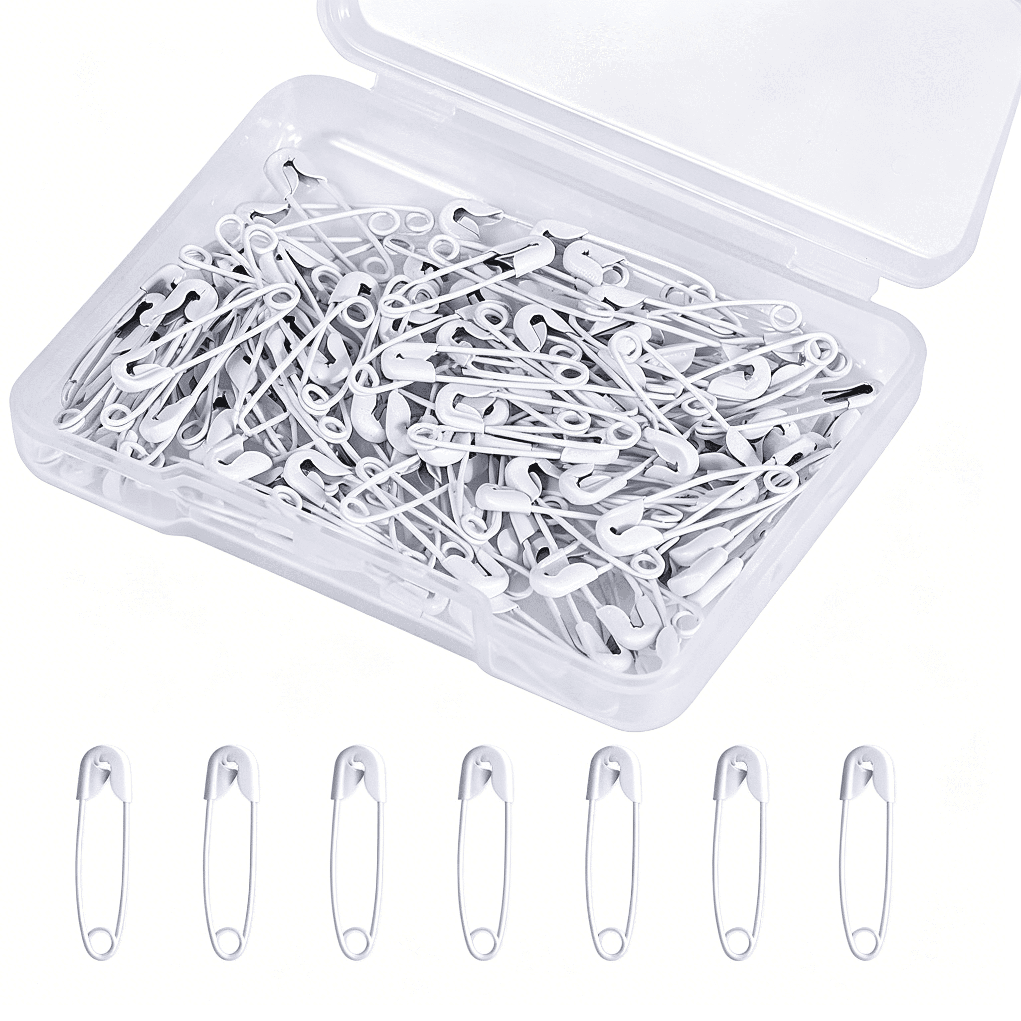 AUQ 120Pcs Safety Pins,19Mm Mini Safety Pins for Clothes Metal Safety ...