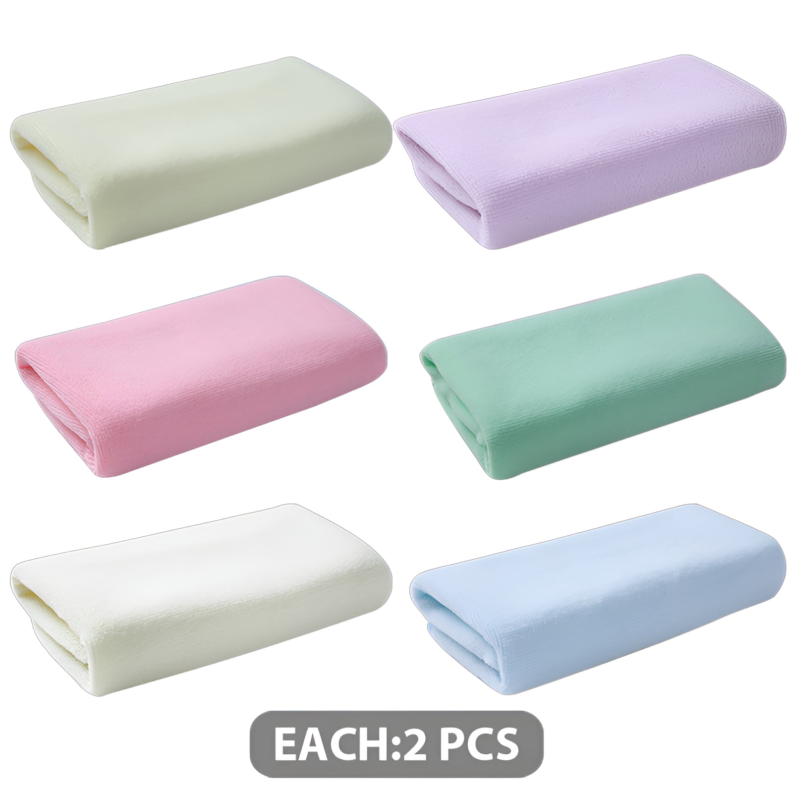 AUQ 12Pcs Hand Towels Soft Fiber Material Small Towels Excellent ...