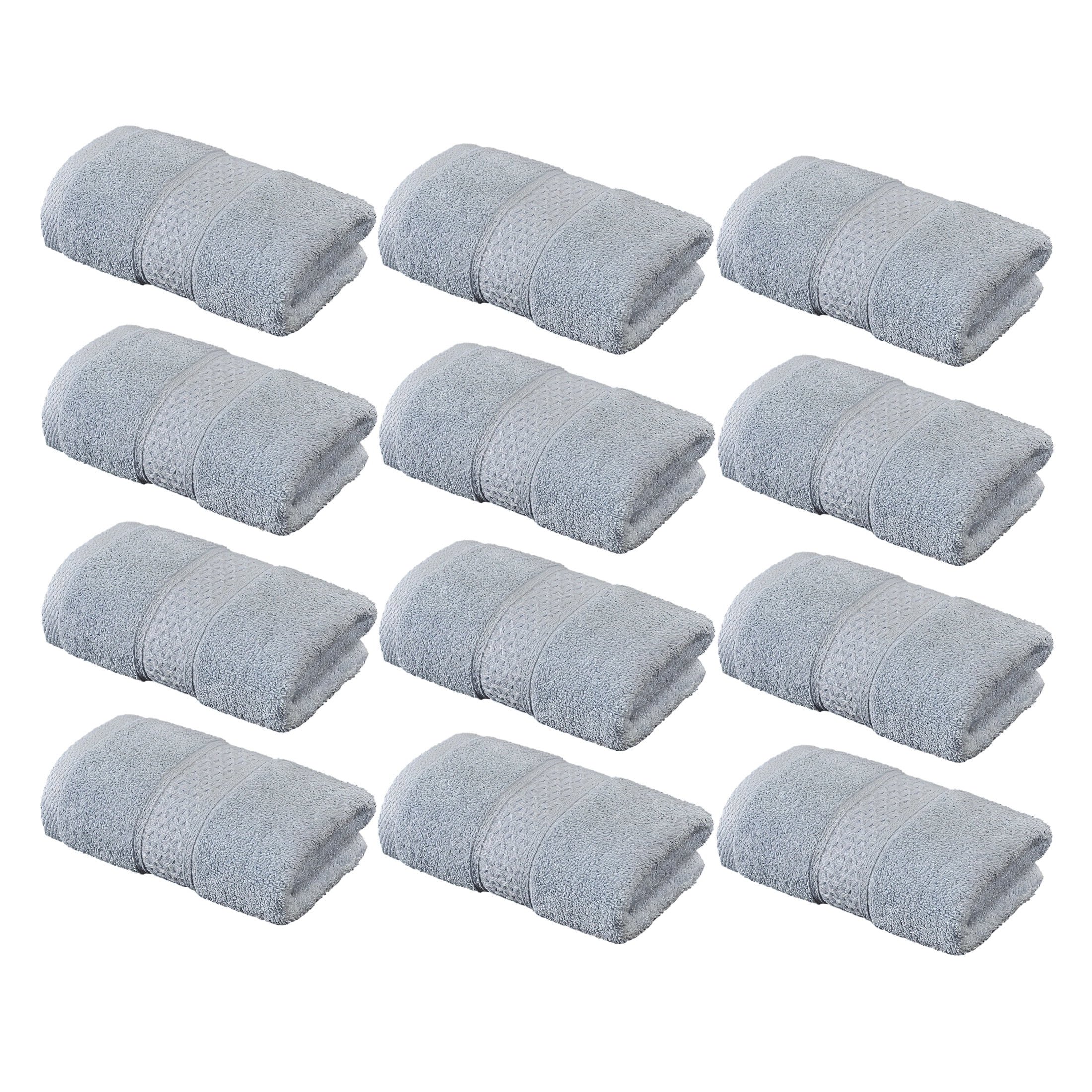 AUQ 12Pcs Wash Cloth,Tight Stitched Seam Finish Wash Cloths for Your ...