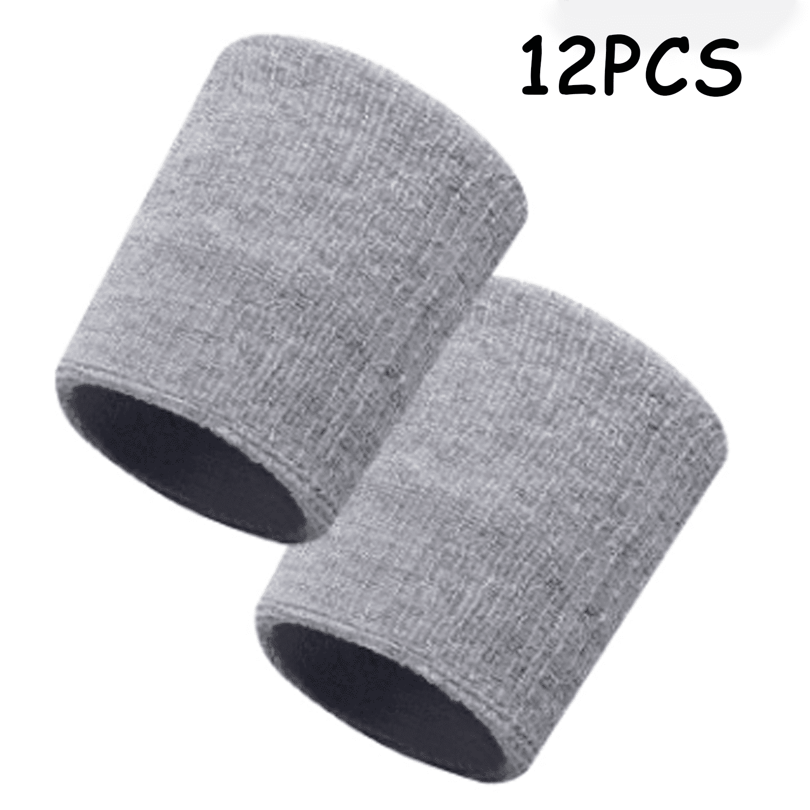 AUQ 12Pcs Wrist Bands Polyester Fiber Sweat Band High Elasticity ...
