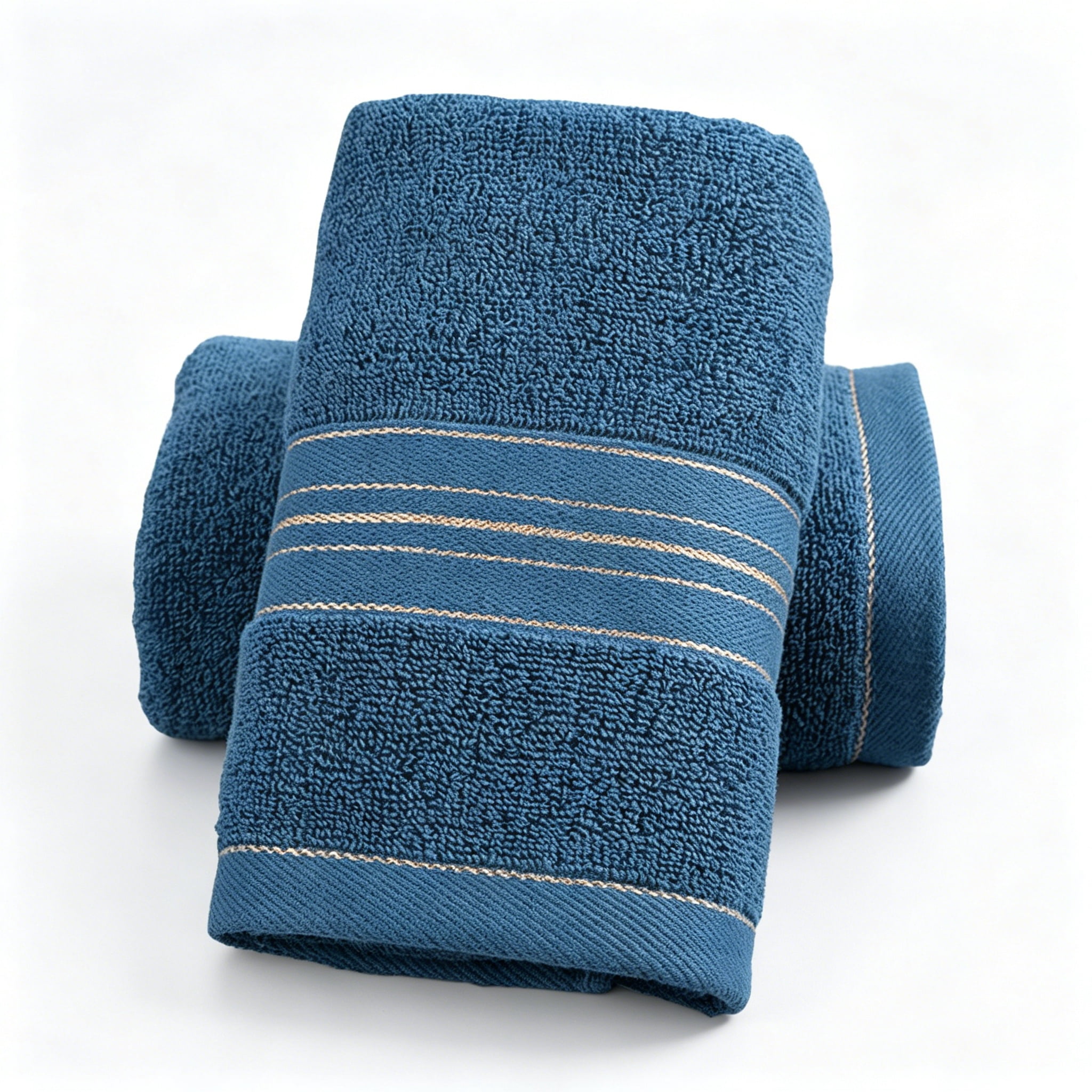 AUQ 2 Pack Hand Towels for Bathroom-100% Cotton Decorative Soft ...