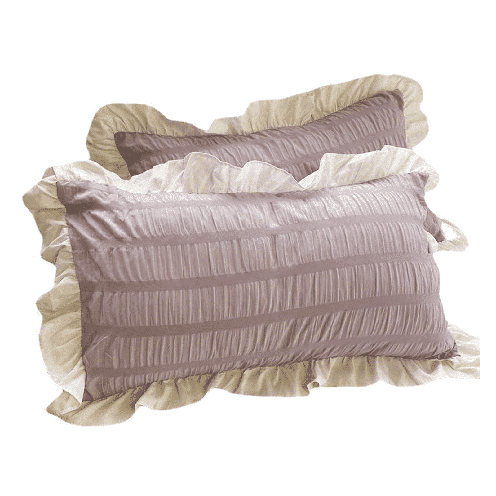 AUQ 2 Pcs Pillow Covers,19"×29" Skin-friendly Bubble Cloth Pillow Shams ...