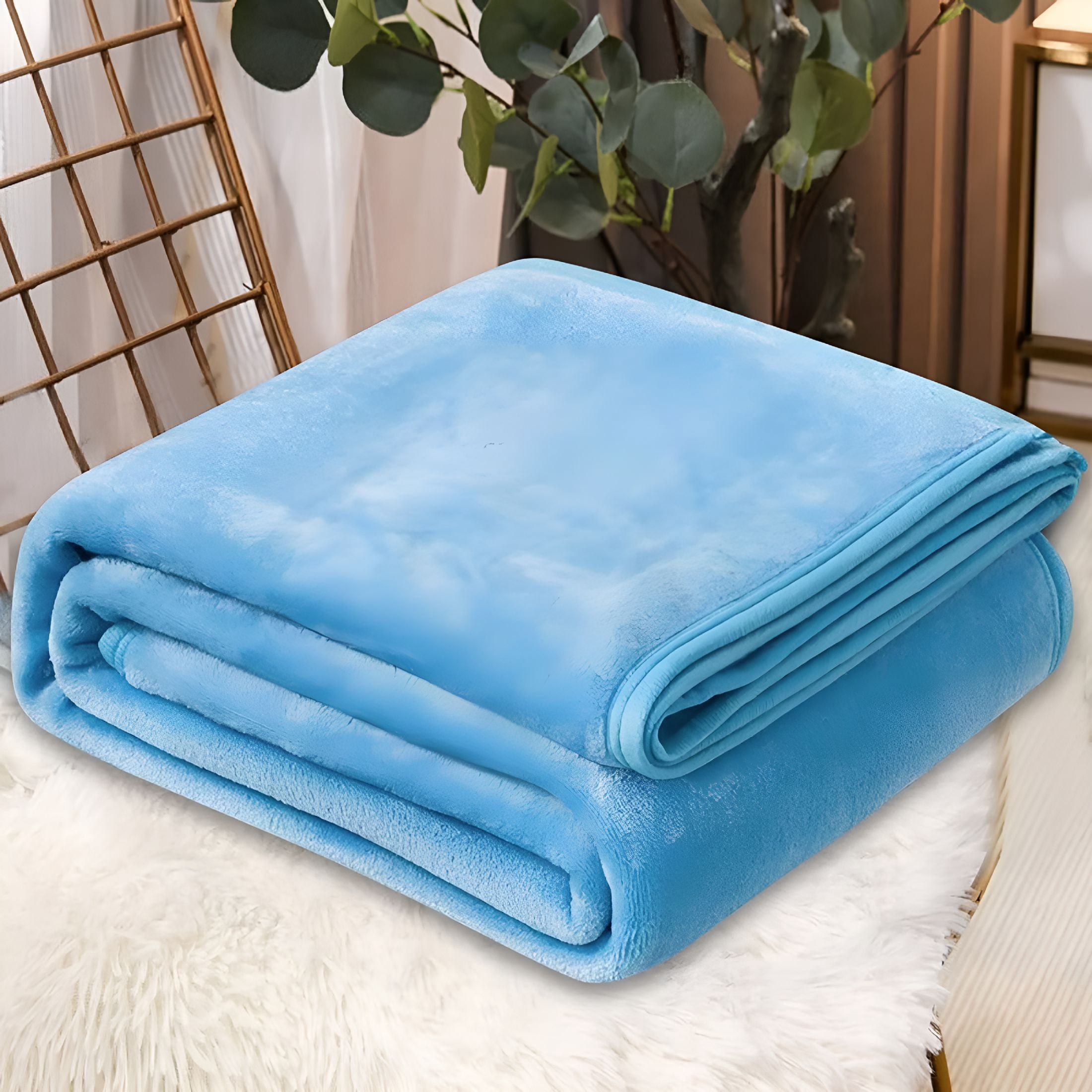 AUQ 2024 New 100% Cotton Bed Blanket Heavy Blankets Queen Size ...