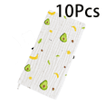 AUQ 2026 New 10Pcs Baby Washcloths Solid Color Muslin Burp Cloths 100% ...