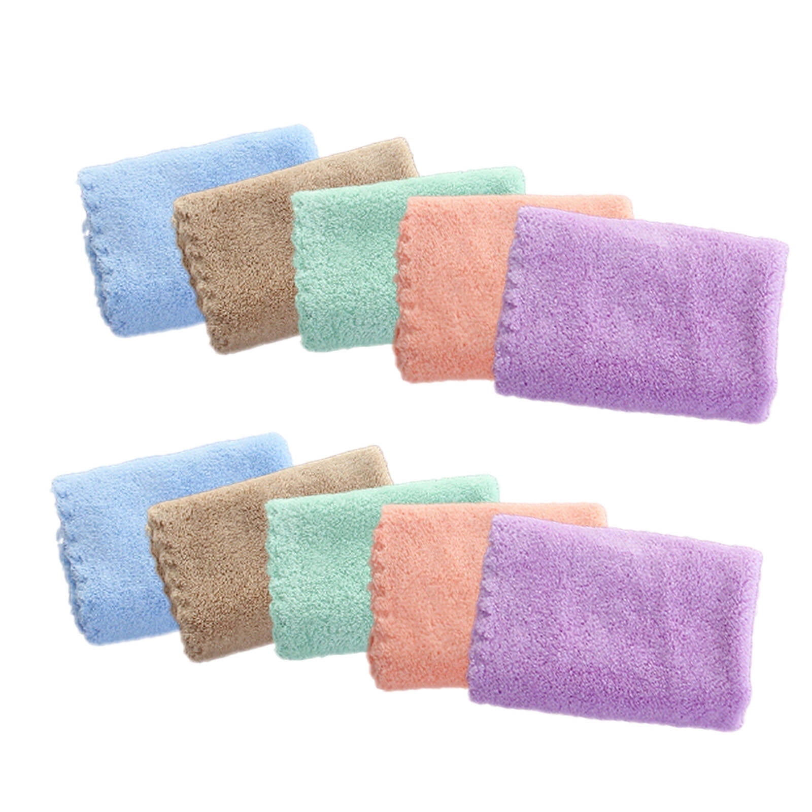AUQ 2026 New 10Pcs Towels Fine Fiber Kitchen Wash Cloths for Dishes ...