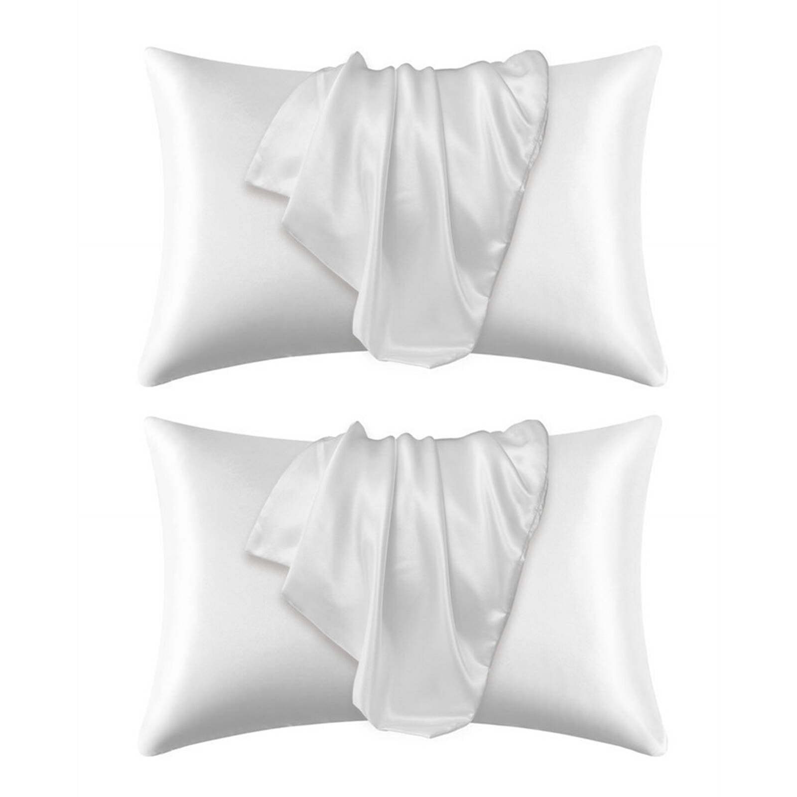 AUQ 2026 New 2Pcs Silk Pillow Cases Hypoallergenic and Skin Friendly ...