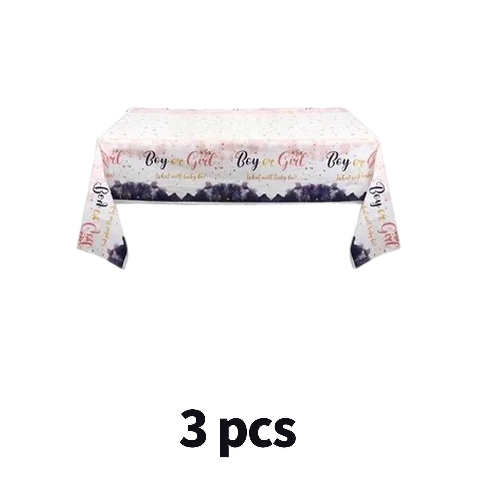 AUQ 2026 New 3Pcs Table Cloth Fun Teddy Bear Print Rectangle Tablecloth ...