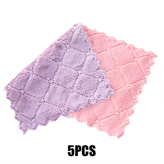 AUQ 2026 New 5Pcs Dish Towels for Kitchen Anti Shedding Texture Dish ...