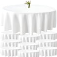 AUQ 2026 New 90 Inch White Round 10Pcs Tablecloth,High Quality ...
