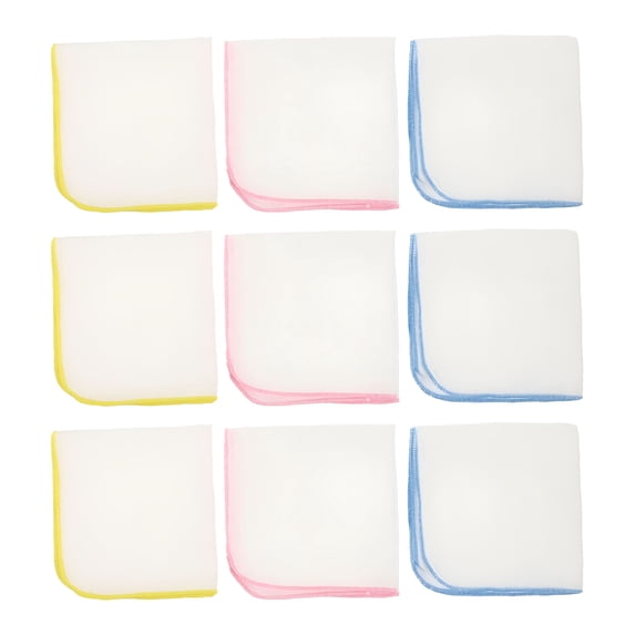 AUQ 2026 New 9Pcs Muslin Cotton Burp Cloths-Assorted Colors for Baby ...