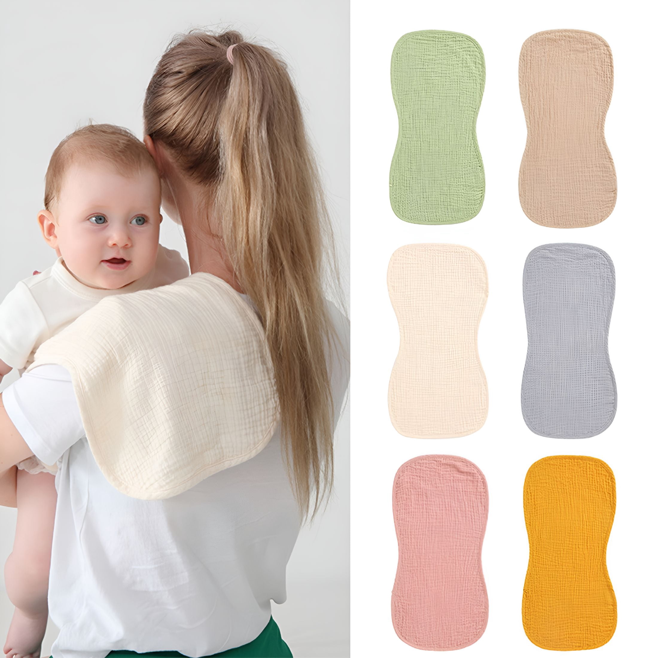 AUQ 2026 New Baby Burp Cloth Breathable Dirt Resistant Soft-Touching ...