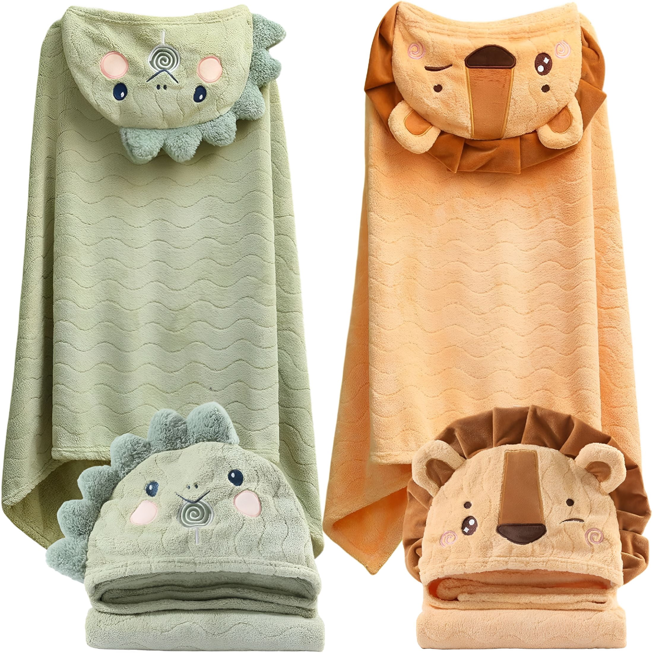 AUQ 2026 New Baby Hooded Towel,27.5"X 55" Infant Bath Towels with Hood ...