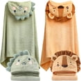 AUQ 2026 New Baby Hooded Towel,27.5"X 55" Infant Bath Towels with Hood ...