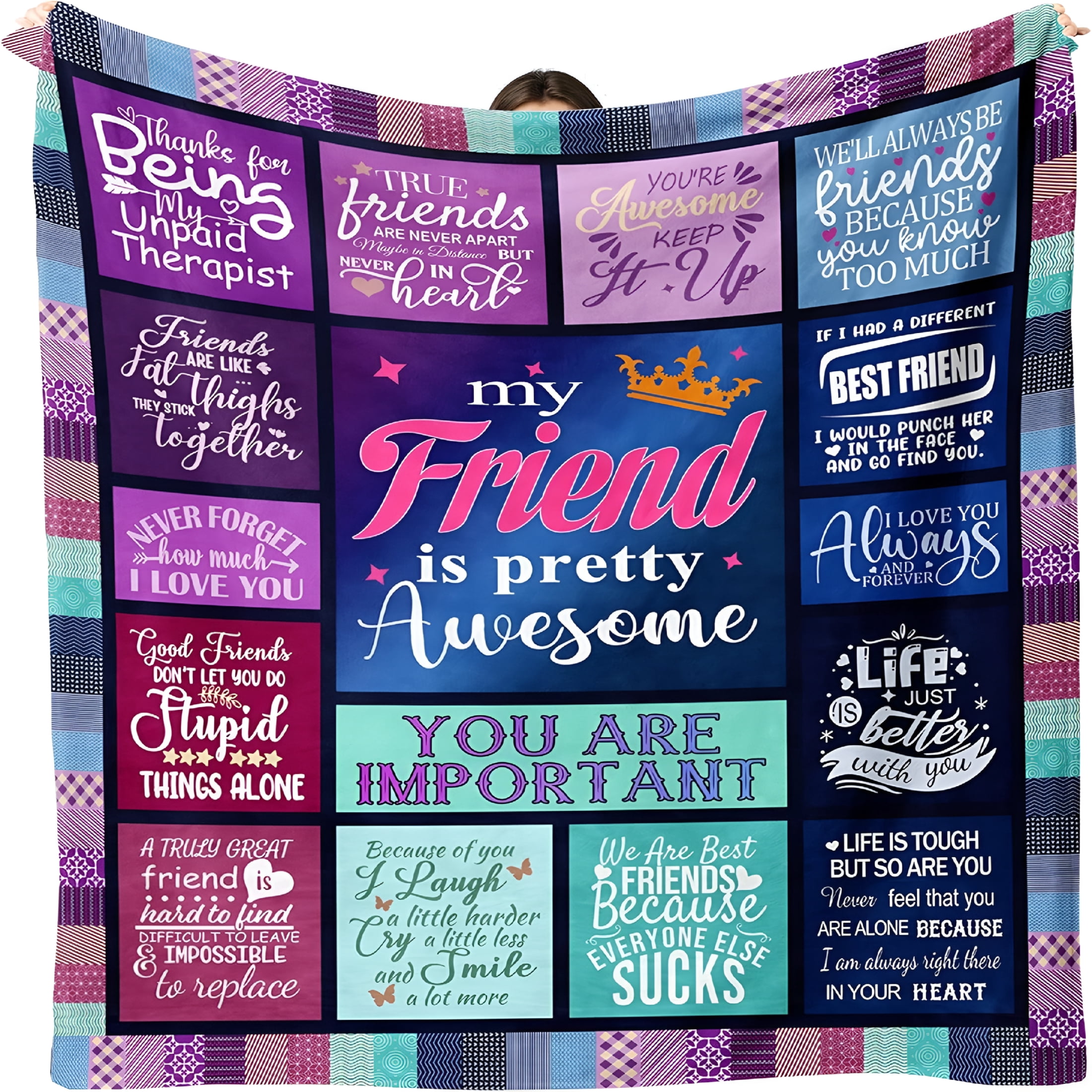 AUQ 2026 New Best Friend Blanket,Best Friend Birthday Gifts for Women ...