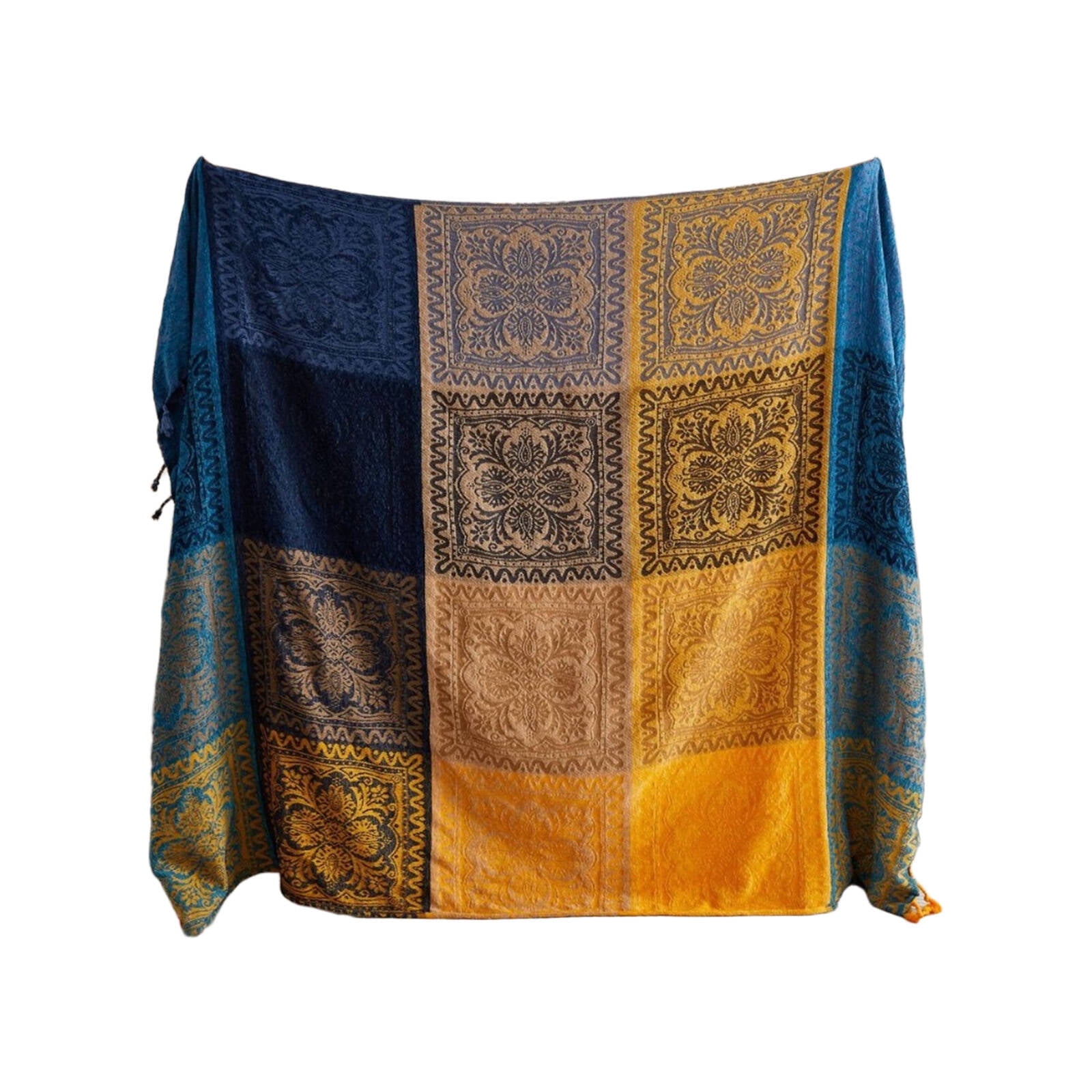 AUQ 2026 New Bohemian Decor Easy to Clean Throw Blanket for Couch Stain ...