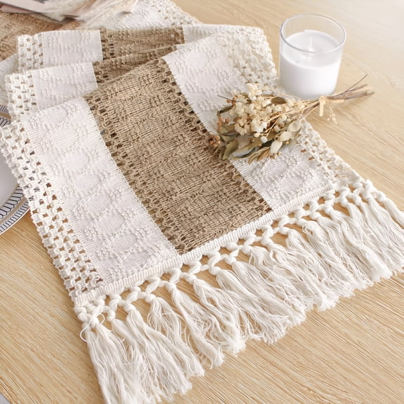 AUQ 2026 New Boho Table Runner 108 Inches Long for Christmas ...