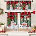 AUQ 2026 New Christmas Kitchen Window Curtains and Valances Set 36 Inch ...
