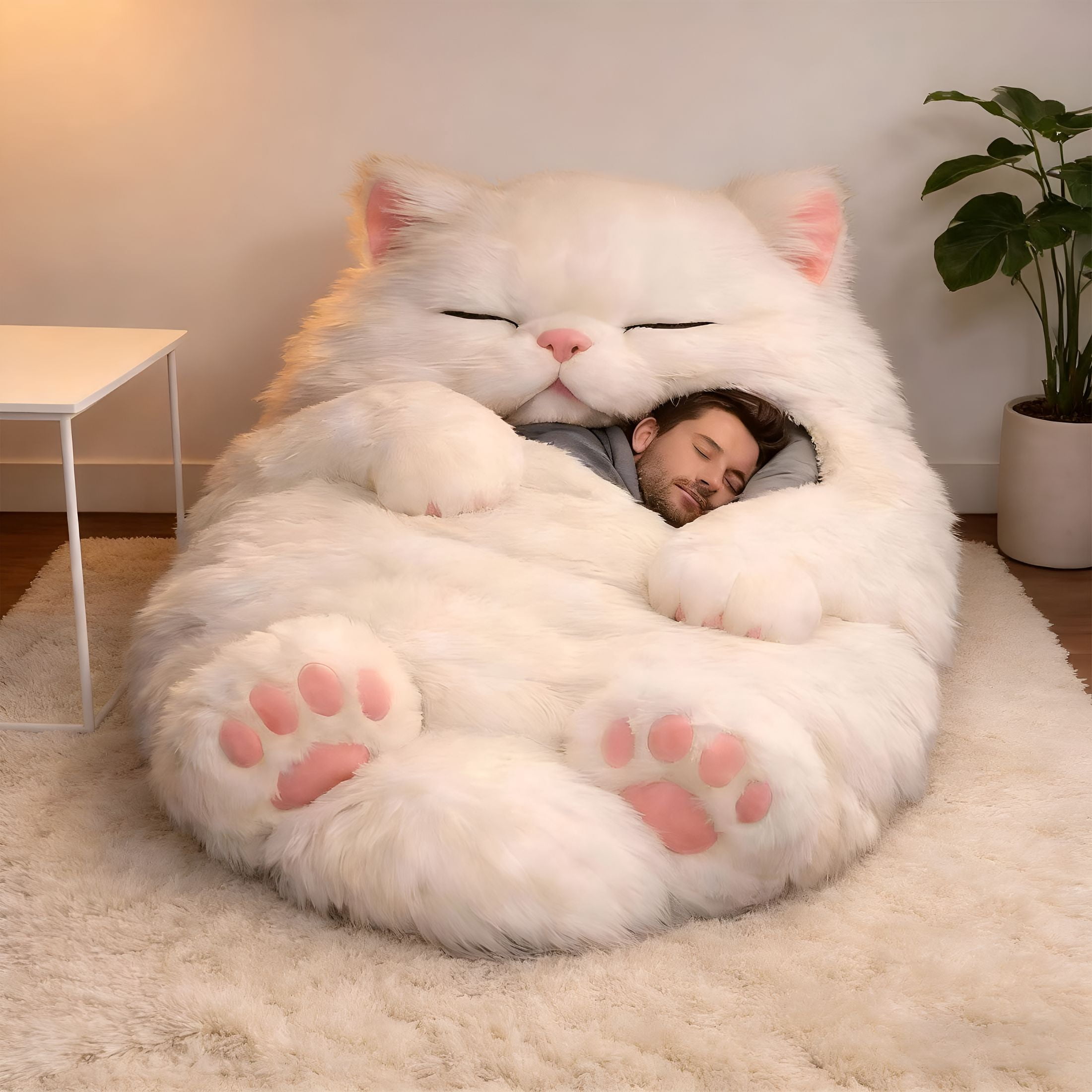 AUQ 2026 New Cozy Sleeping Bag with Adorable Cat Design-Soft Envelope ...