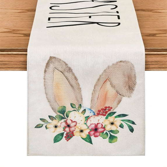 AUQ 2026 New Easter Table Runner Abrasion Resistant Table Runner 48 ...