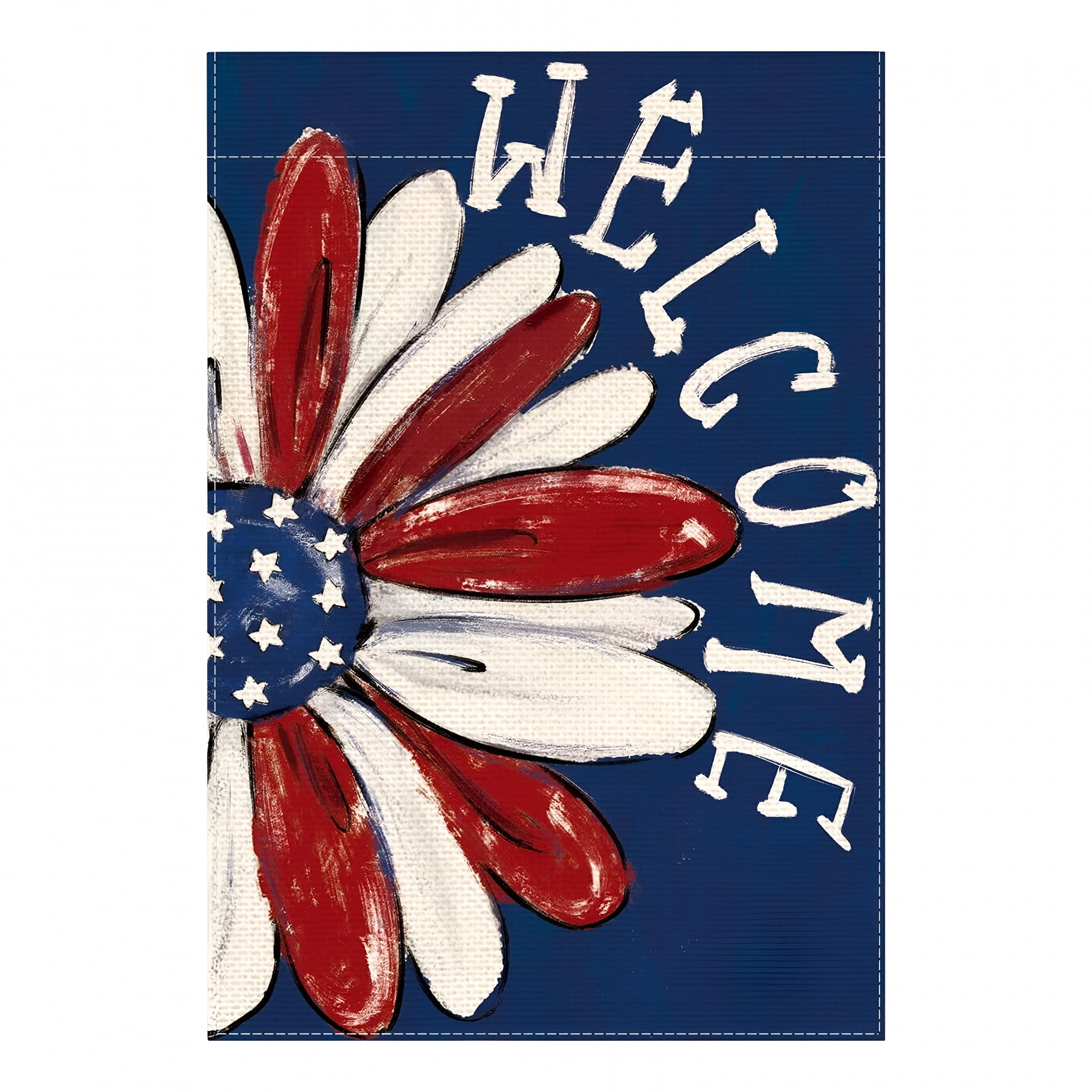 AUQ 2026 New Garden Flags Garden Decor Welcome July Patriotic Red ...