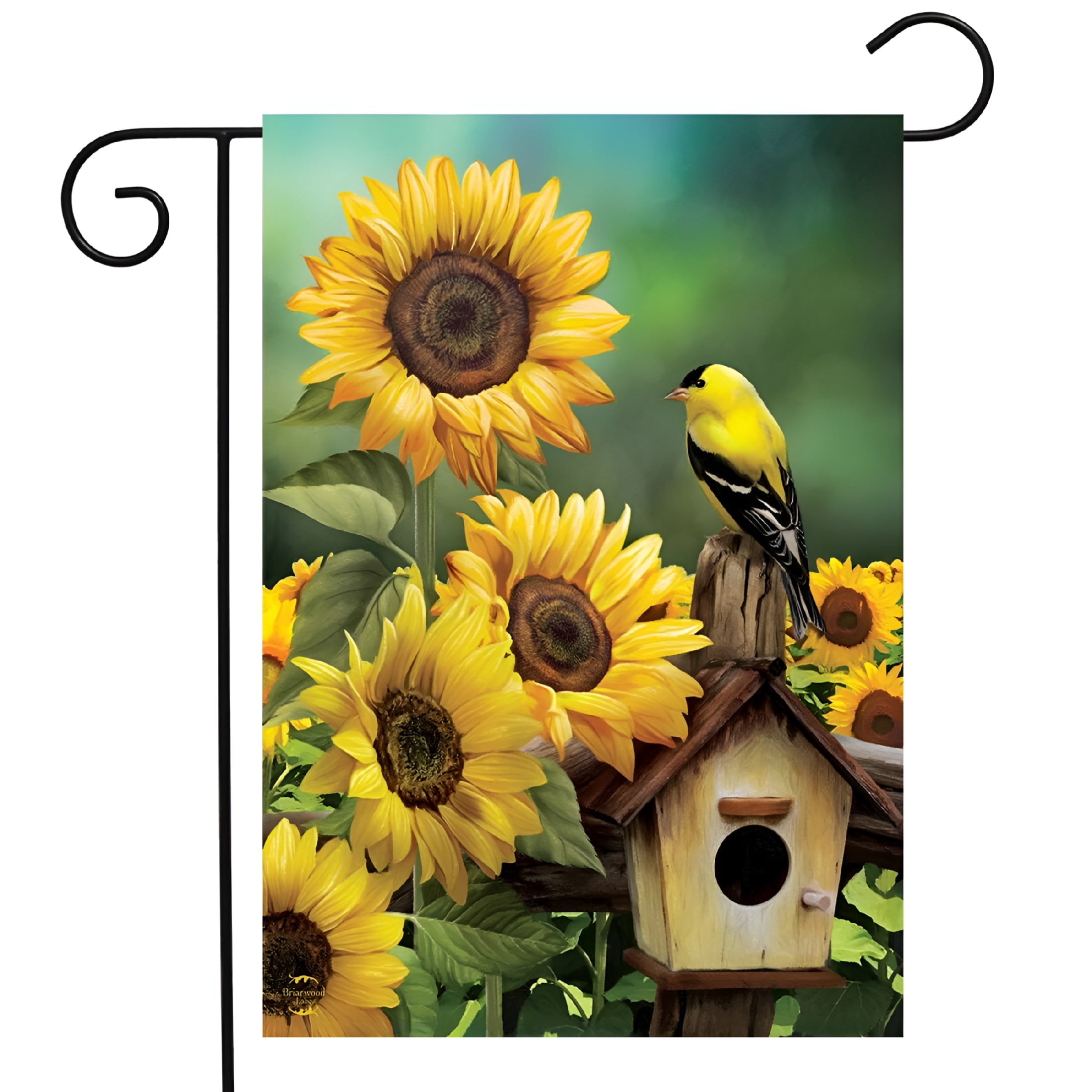 AUQ 2026 New Goldfinch and Sunflowers Summer Garden Flag for Garden ...