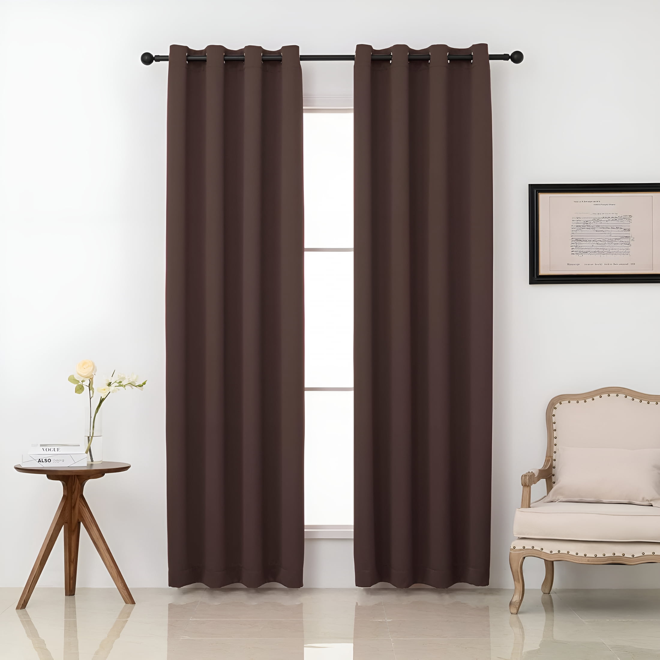 AUQ 2026 New Grommet Blackout Curtains 84 Inches Long 2 Panels,Light ...