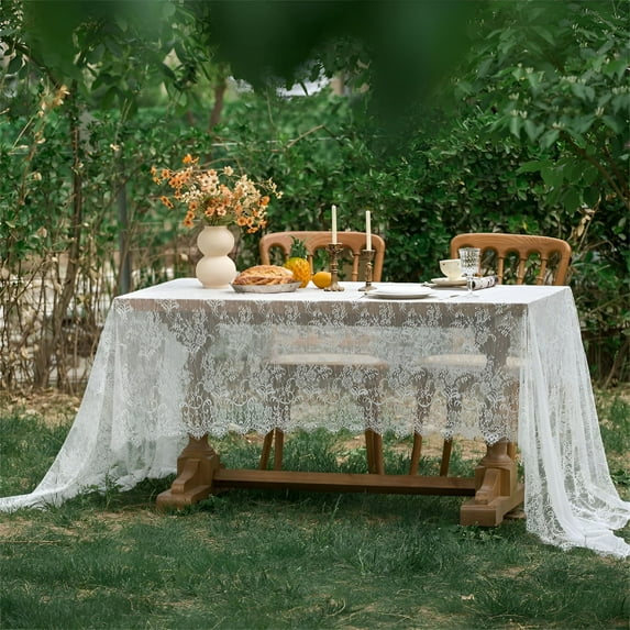 AUQ 2026 New Lace Tablecloth Rectangular Table Cover for Kitchen Dining ...