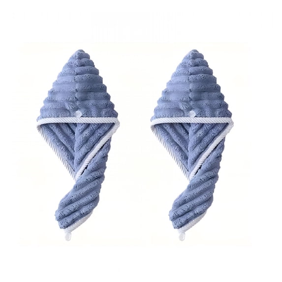 AUQ 2026 New Microfiber Hair Towel,2 Packs Hair Turbans for Wet Hair ...