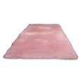 AUQ 2026 New Pink Faux Fur Rug,Luxury Fluffy Rugs for Bedroom,1.3X1.3Ft ...