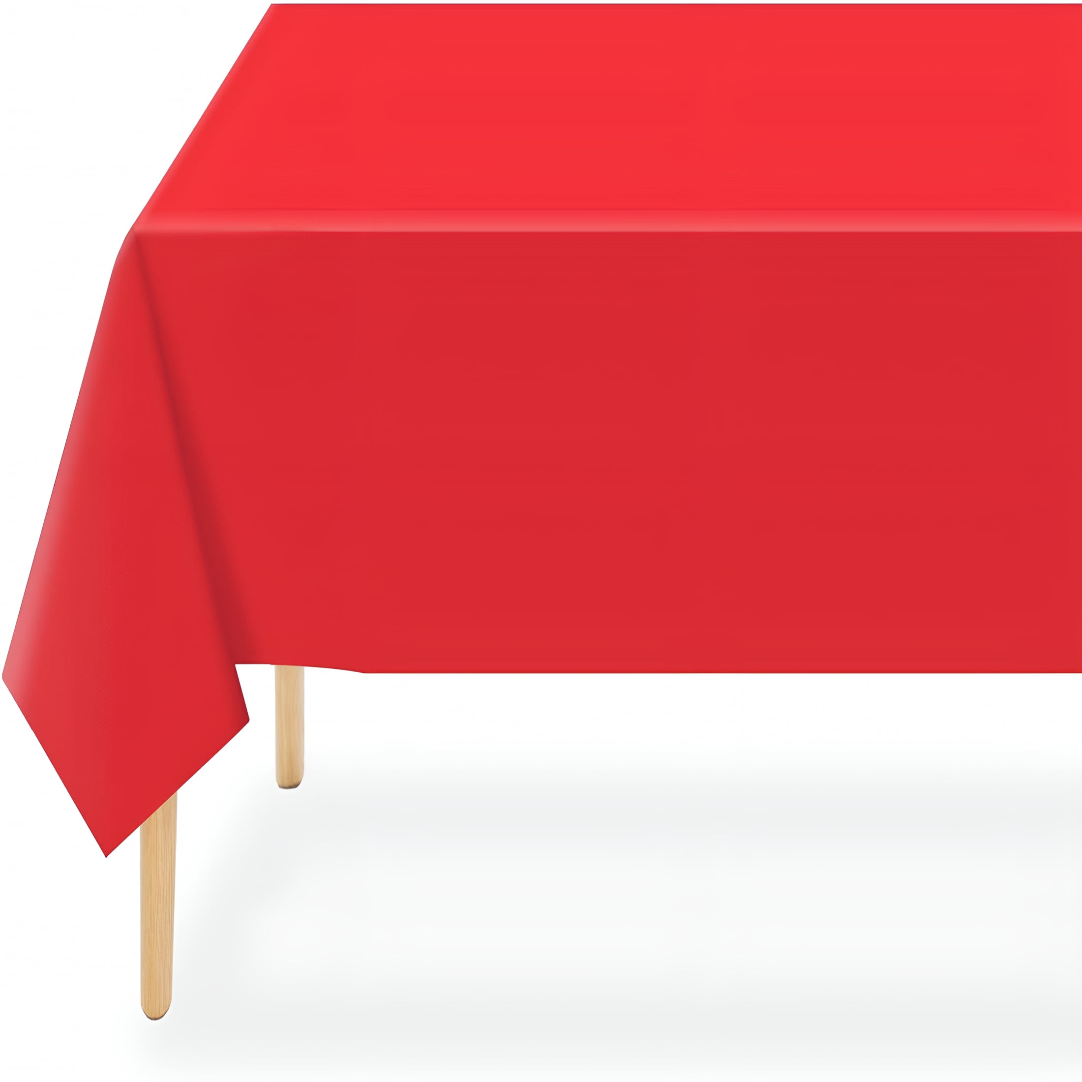 AUQ 2026 New Red Plastic Table Cloth Disposable 2 Pack,54 X 108 Inch ...