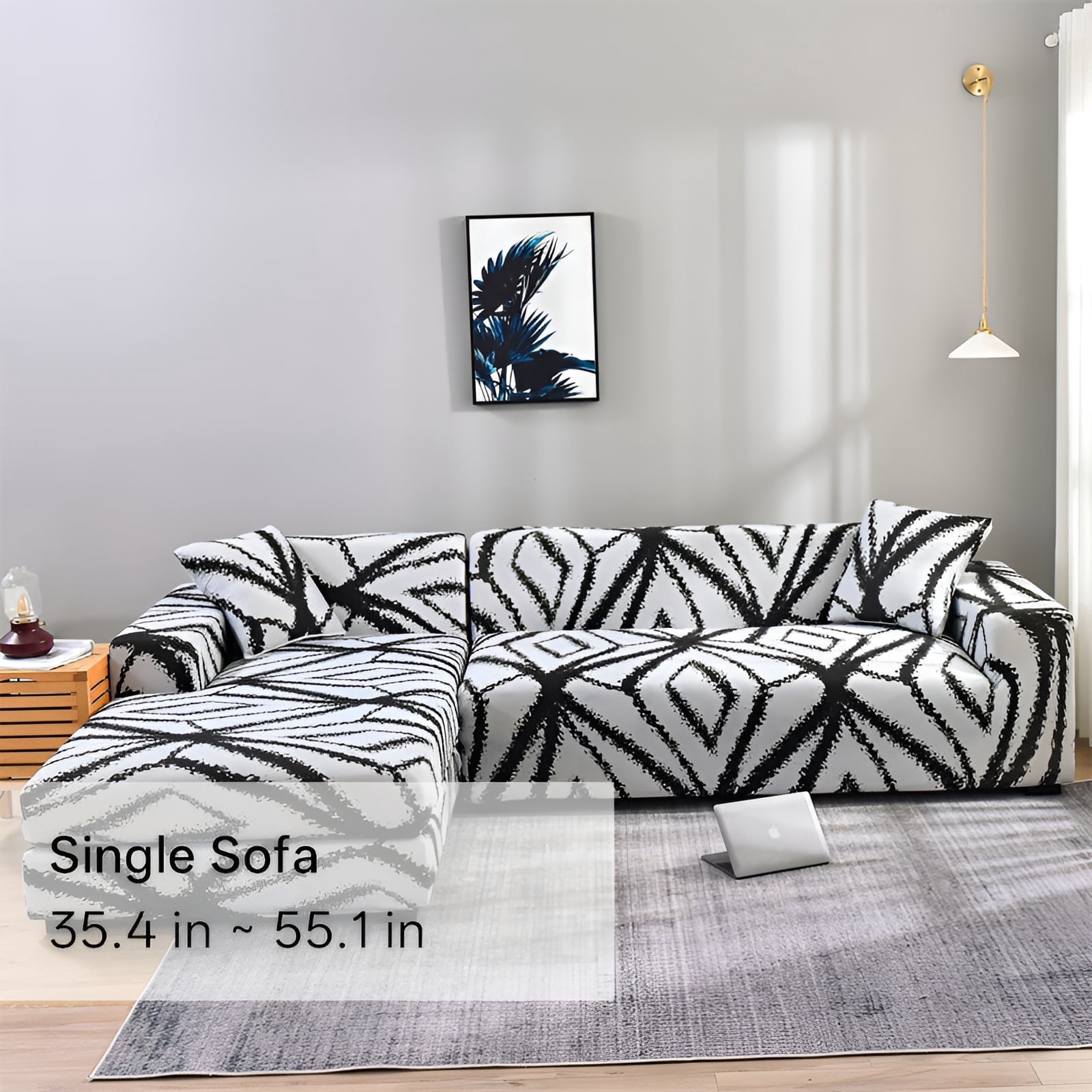 AUQ 2026 New Sectional Couch Covers for Living Room Home Fuzz Proof ...