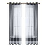 AUQ 2026 New Sheer Window Curtain Panels - Solid White Lightweight&Airy ...