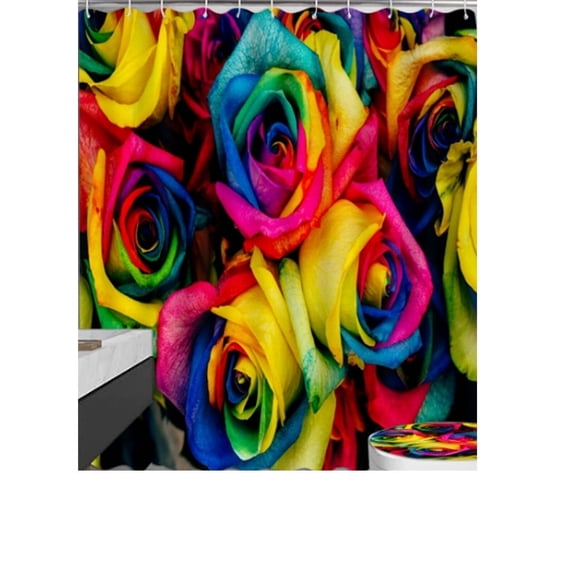 AUQ 2026 New Shower Curtain Refined Pattern Design Curtain Set Water ...