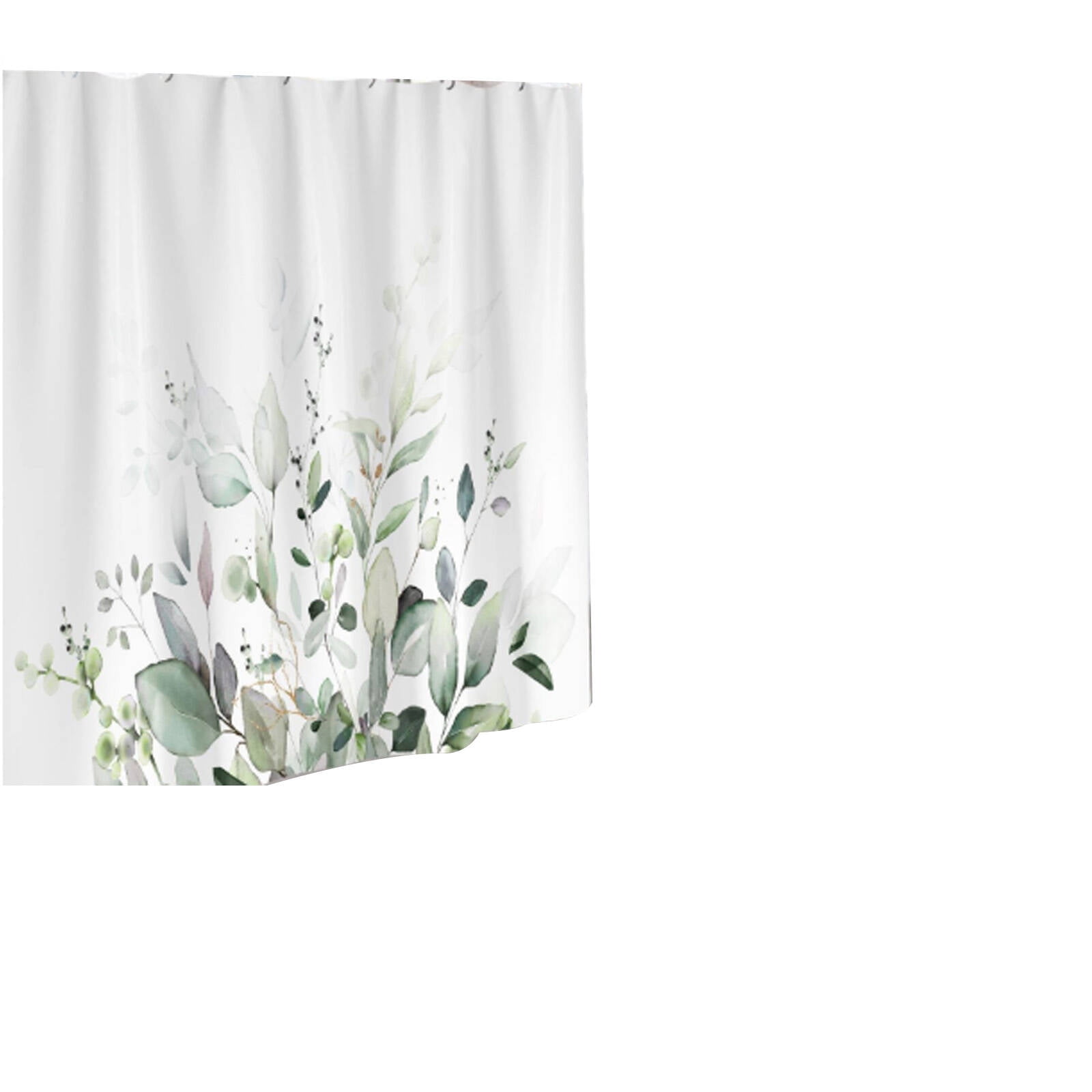 AUQ 2026 New Shower Curtain Soft Linen Texture Green Bathroom ...