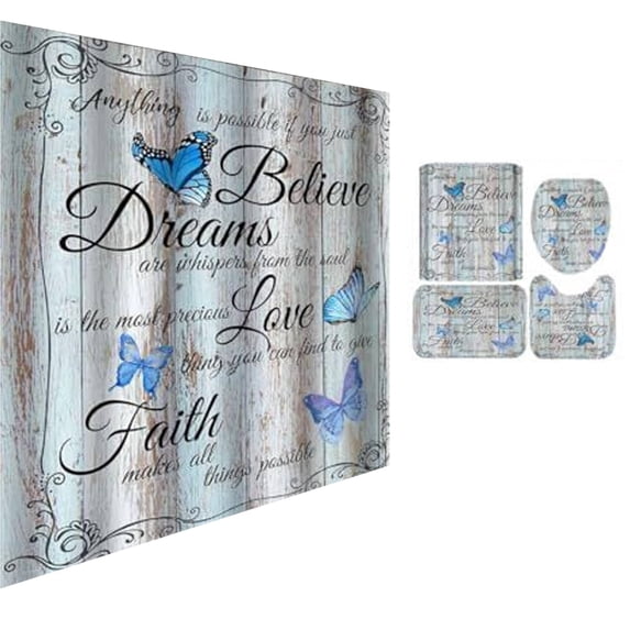 AUQ 2026 New Shower Curtains Waterproof Design Shower Curtain with ...