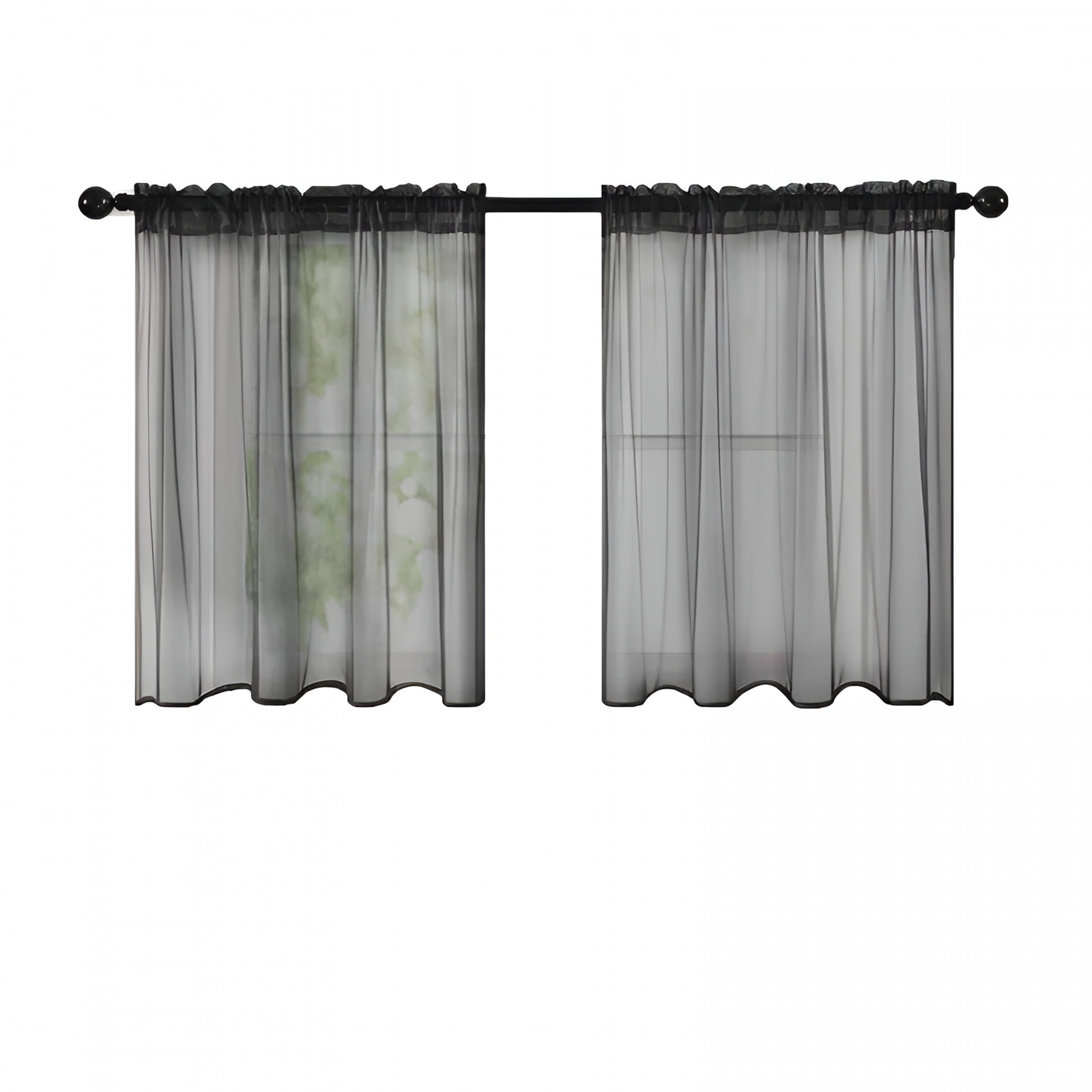AUQ 2026 New Small Bathroom Sheer Window Curtain Waterproof Blackout ...
