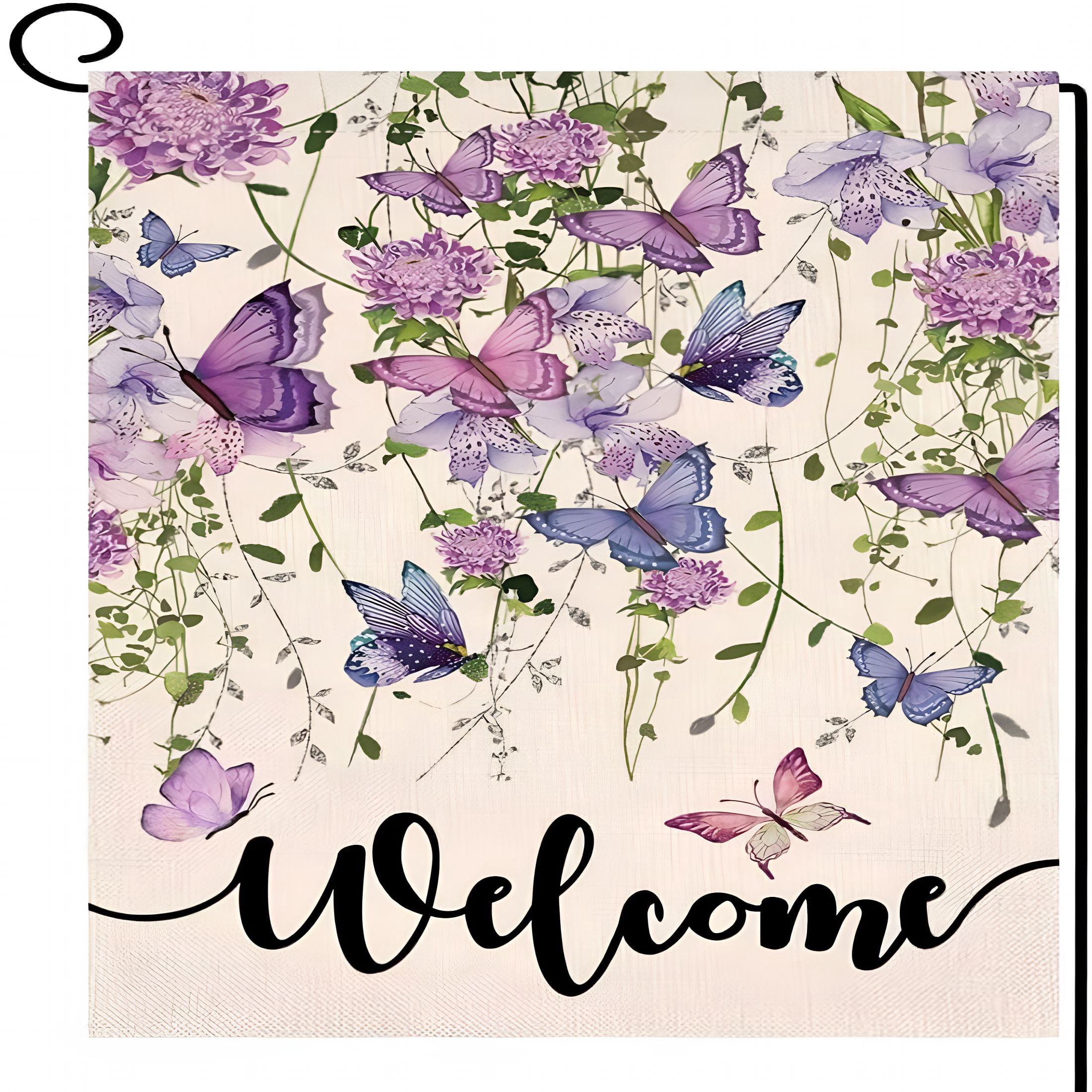 AUQ 2026 New Spring Floral Garden Flag 12X18 Vertical Double Sided ...
