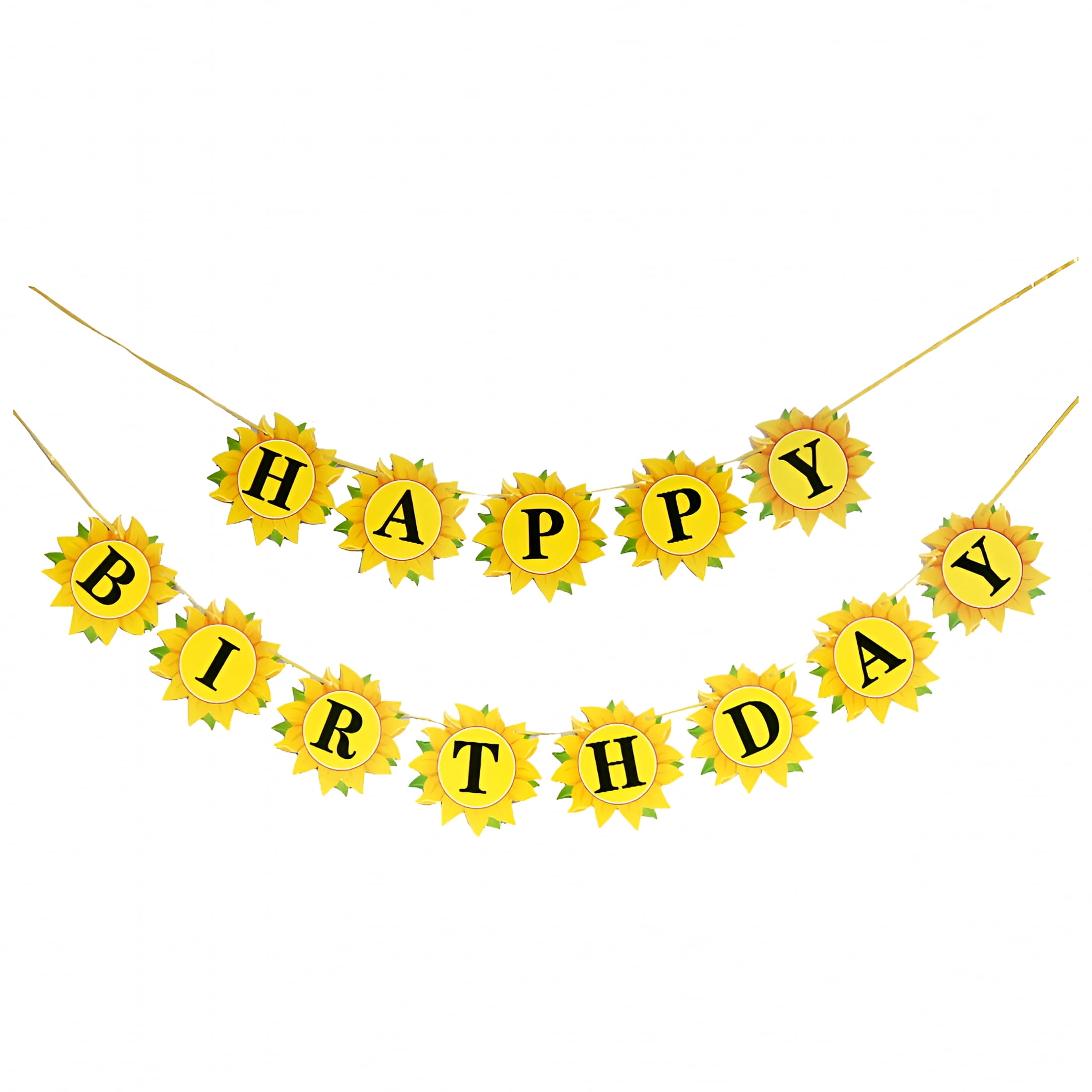 AUQ 2026 New Sunflower Banner,Happy Birthday Garland Sunflower Banner ...