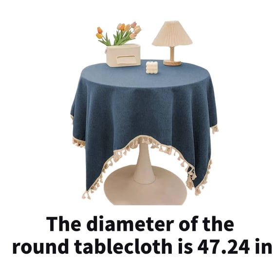 AUQ 2026 New Table Cloth Simple Clean Round Tablecloth Beautiful ...