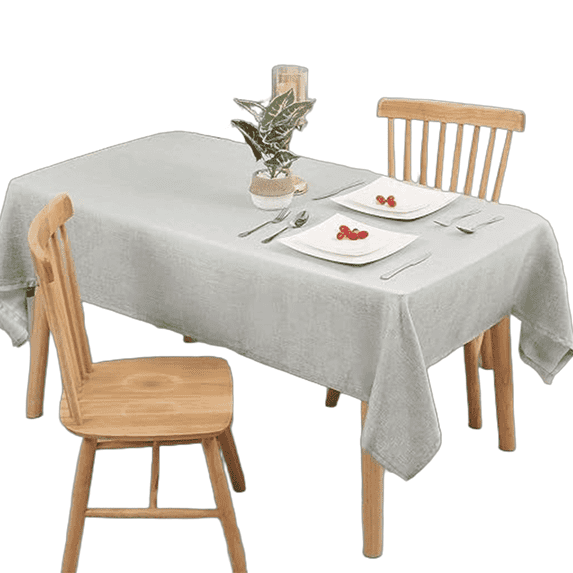 AUQ 2026 New Table Cloth Solid Color Linen Table Cover Trendy ...